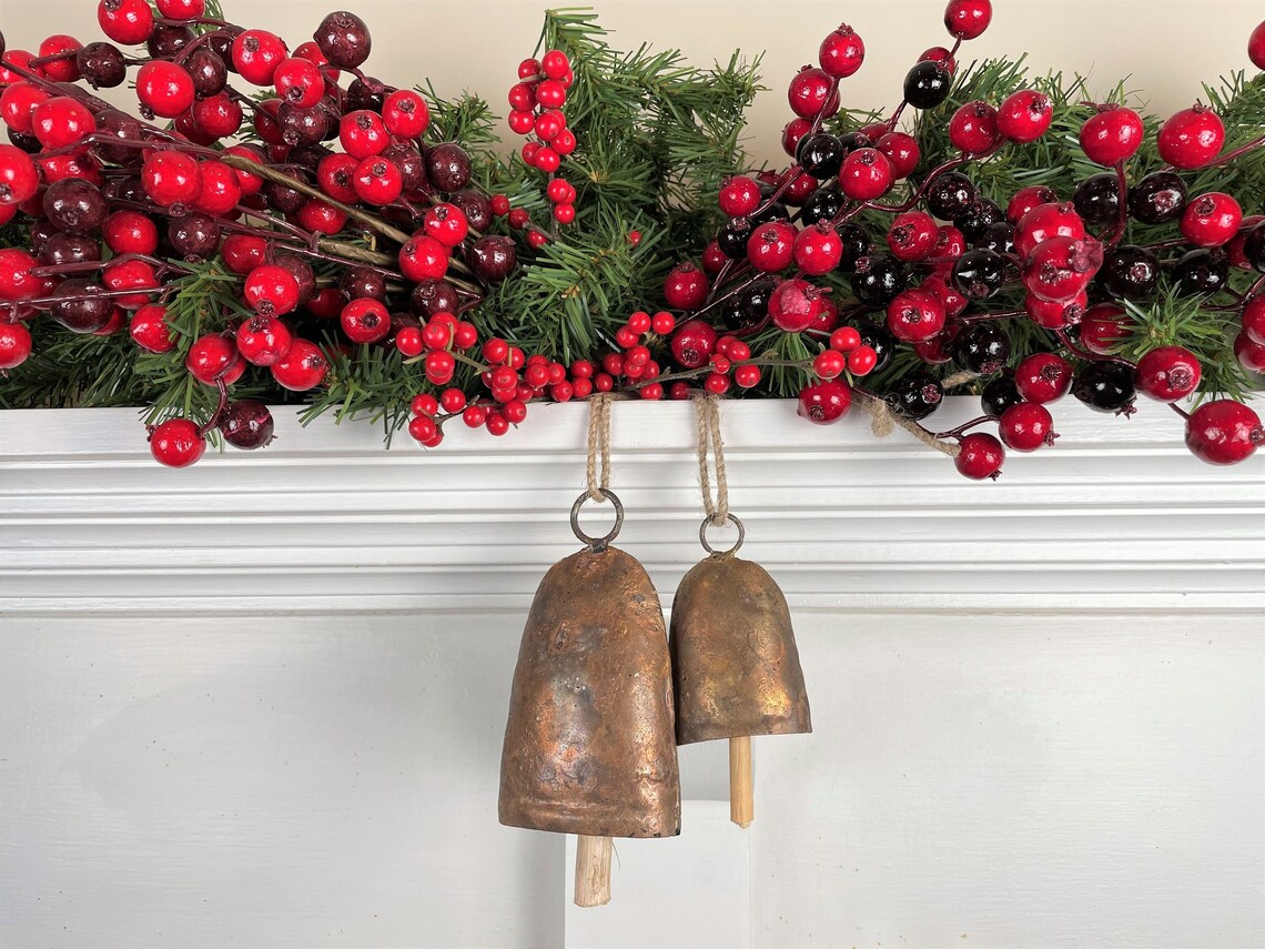 Hat Bell Rustic Gold Rough Hewn Bell With Wooden Clapper | Etsy