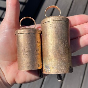 OLD WORLD Bells 5 Beautiful Rustic Gold Bells in Two Sizes Wind Chimes ...