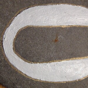 Hand Painted Numbered Rocks-numbers Zero Thru Nine-on Smooth Beach ...