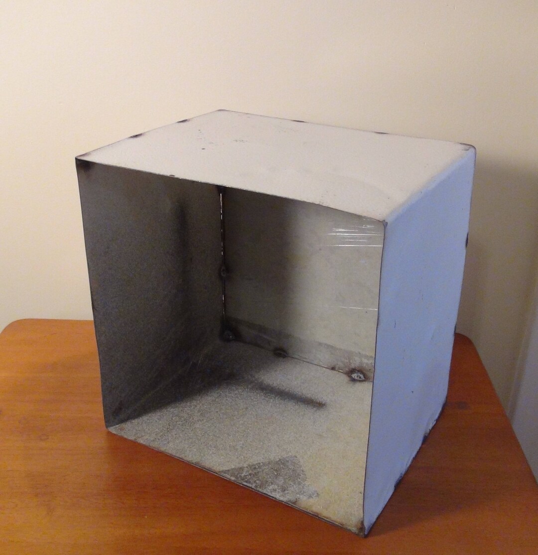 Large Industrial Box-upcycled Metal Made From Old Signs Into Displays ...