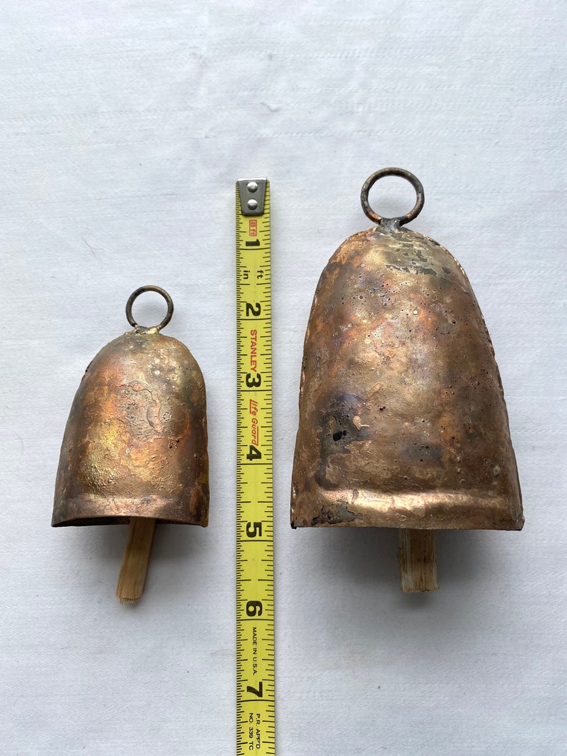 Hat Bell Rustic Gold Rough Hewn Bell With Wooden Clapper | Etsy