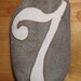 Hand Painted Numbered Rocks-numbers Zero Thru Nine-on Smooth Beach ...