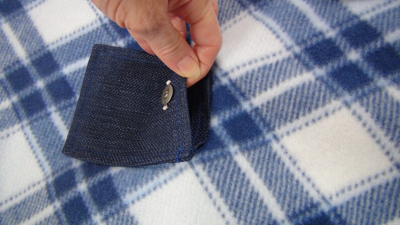 Dog Coat-blue Plaid-gentleman Swag-w/ Blue Collar and Pocket for Waste ...