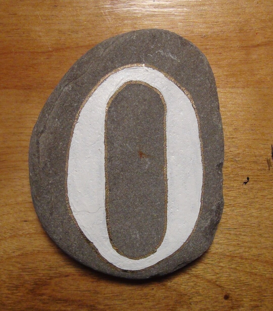 Hand Painted Numbered Rocks-numbers Zero Thru Nine-on Smooth Beach ...