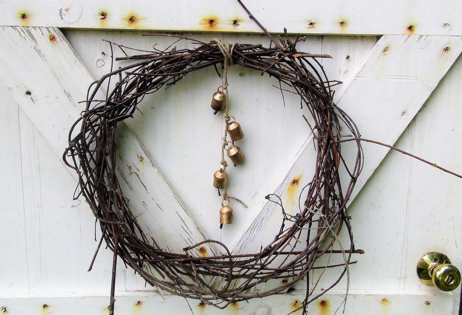 ANGEL Bells-5 Handmade RUSTIC Gold 1 3/4 Inch-sheet Metal - Etsy