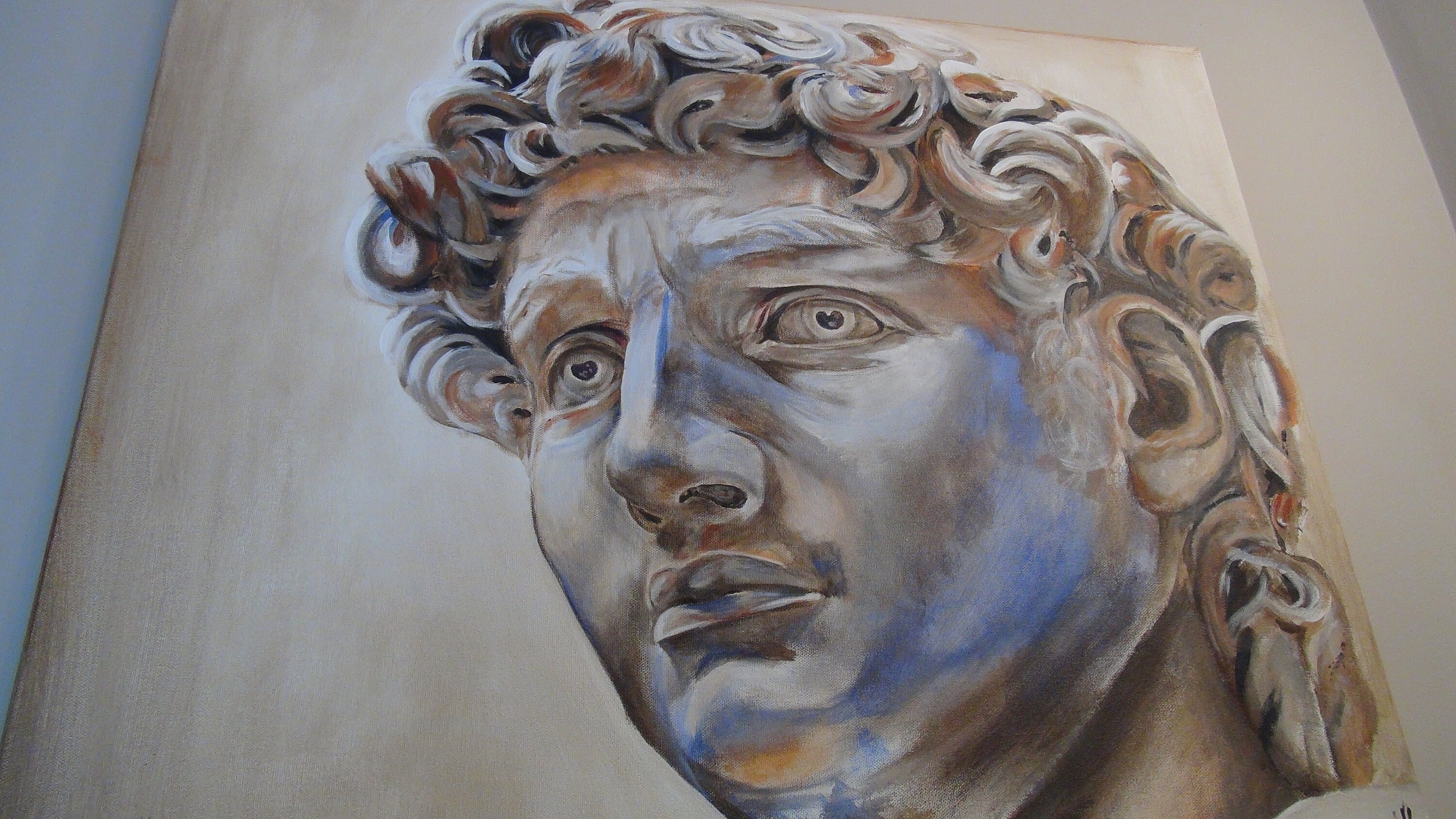 David Acrylic Painting on Canvas-based on the Michelangelo | Etsy