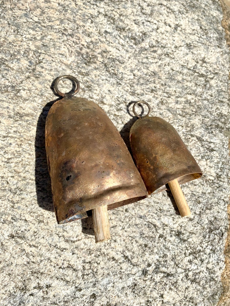 Hat Bell Rustic Gold Rough Hewn Bell With Wooden Clapper - Etsy