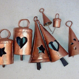 COPPER Painted BELLS Variety Pack-sample 7 of Our Popular Copper Bells ...