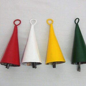 MULTI-COLOR BELLS for Holiday Decoration-brilliant Red, Green, White ...