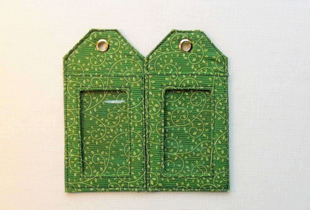 Luggage Tags in Vibrant Green Leaves-handmade and Sewn & Unique-for ...