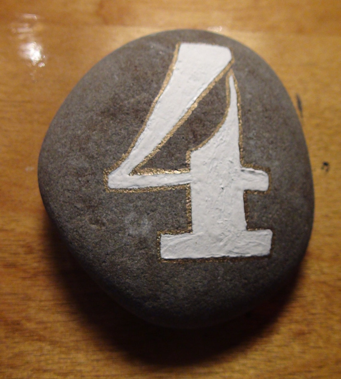 Hand Painted Numbered Rocks-numbers Zero Thru Nine-on Smooth | Etsy