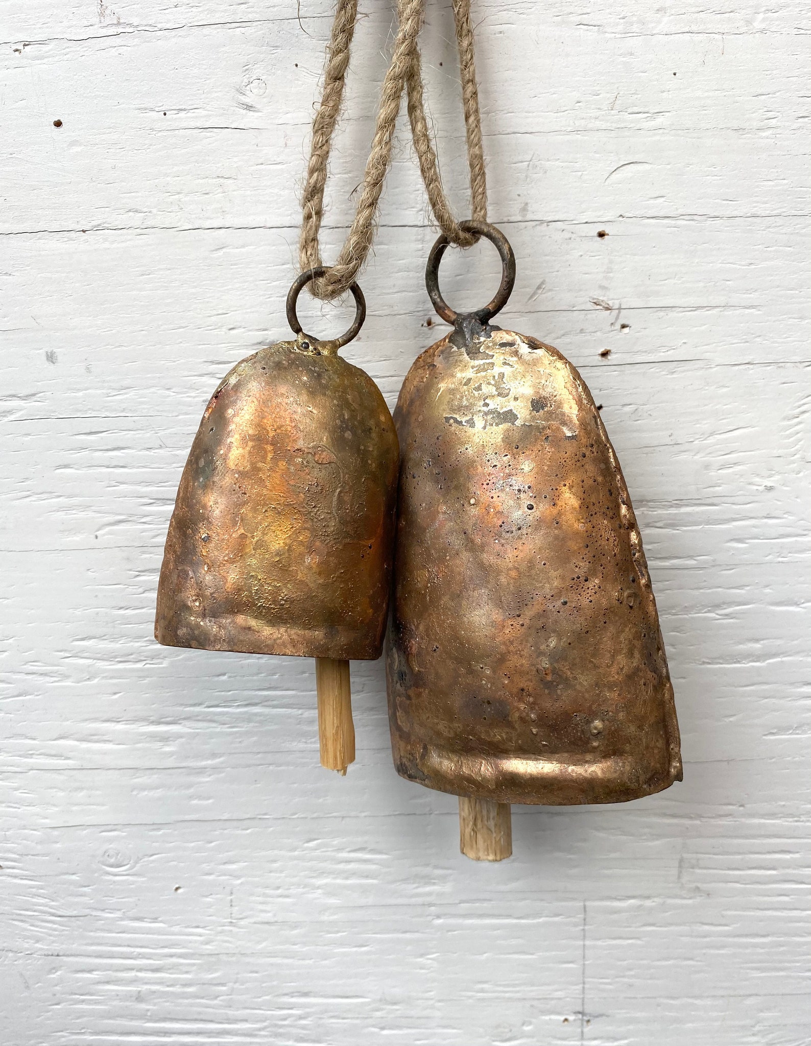 Hat Bell Rustic Gold Rough Hewn Bell With Wooden Clapper - Etsy