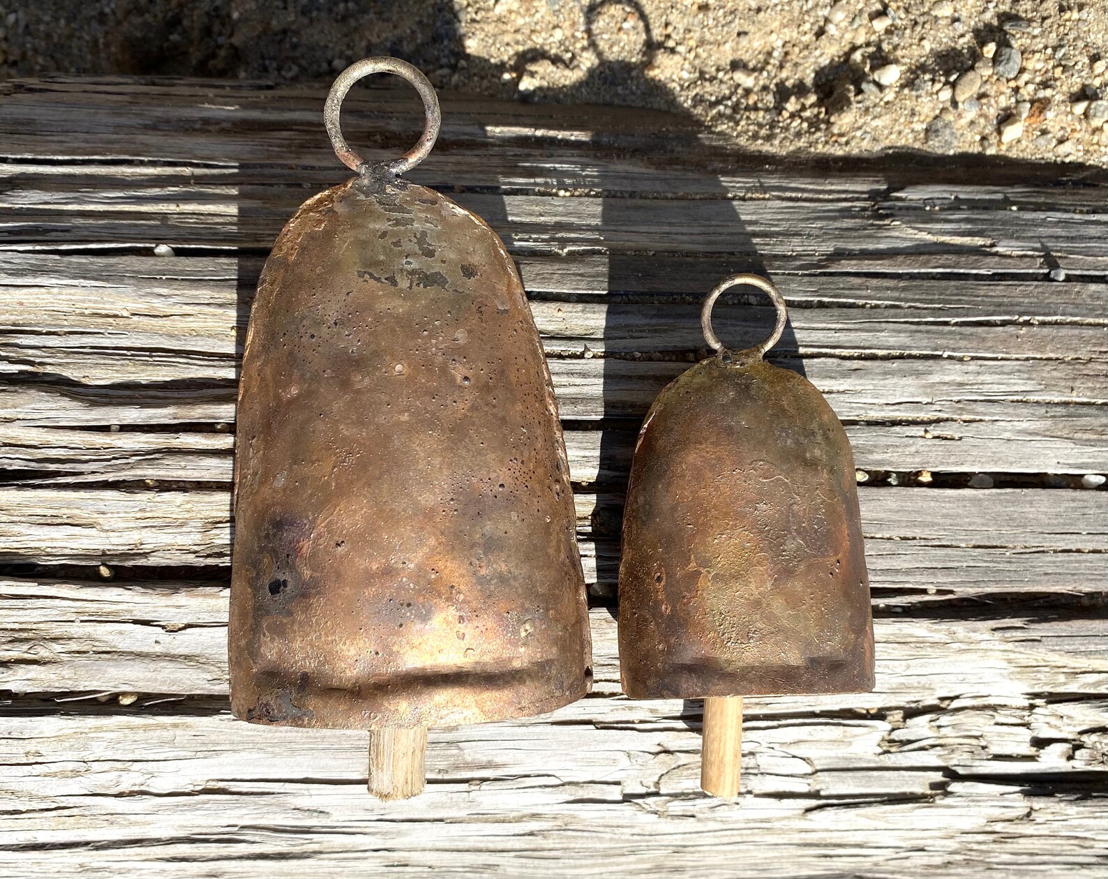 Hat Bell Rustic Gold Rough Hewn Bell With Wooden Clapper - Etsy
