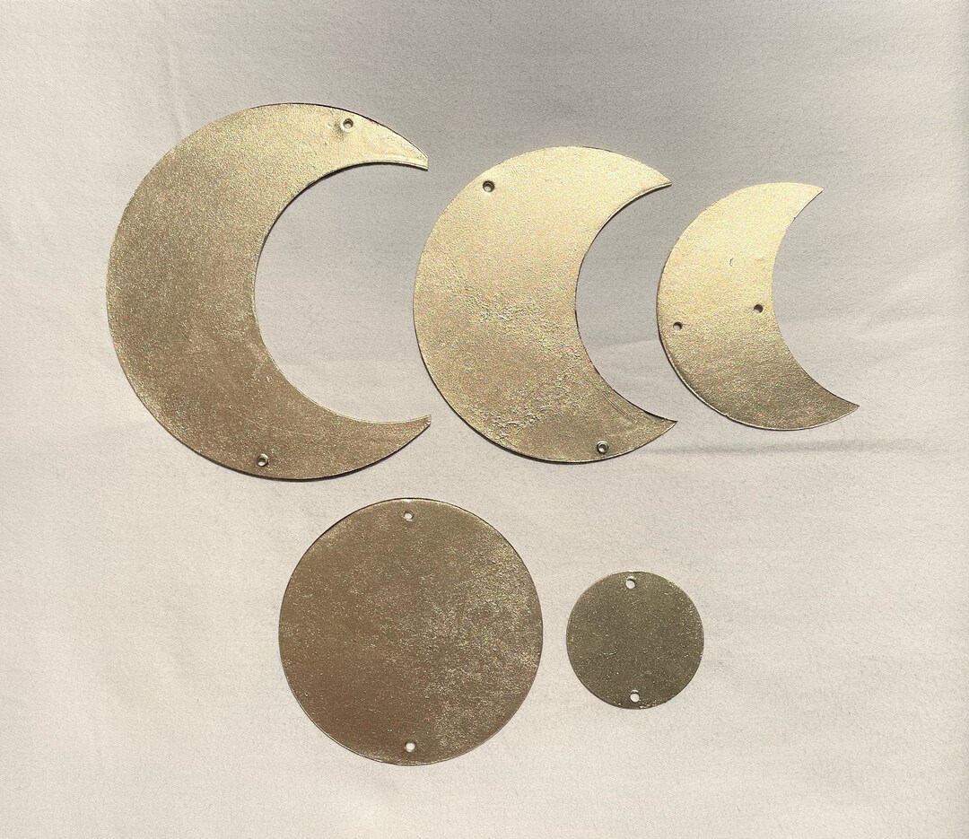 Various Moon Shapes for DIY Crafts and Projects - Bright Gold Metal ...