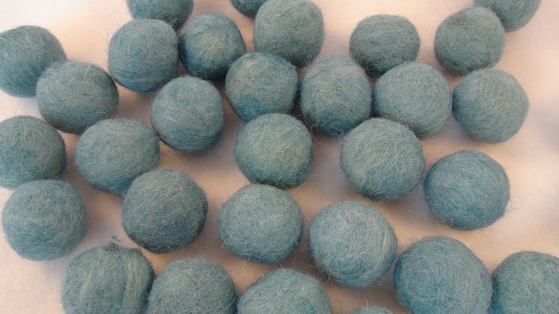 STEEL BLUE Felt Balls-2.5cm or 1the Perfect | Etsy
