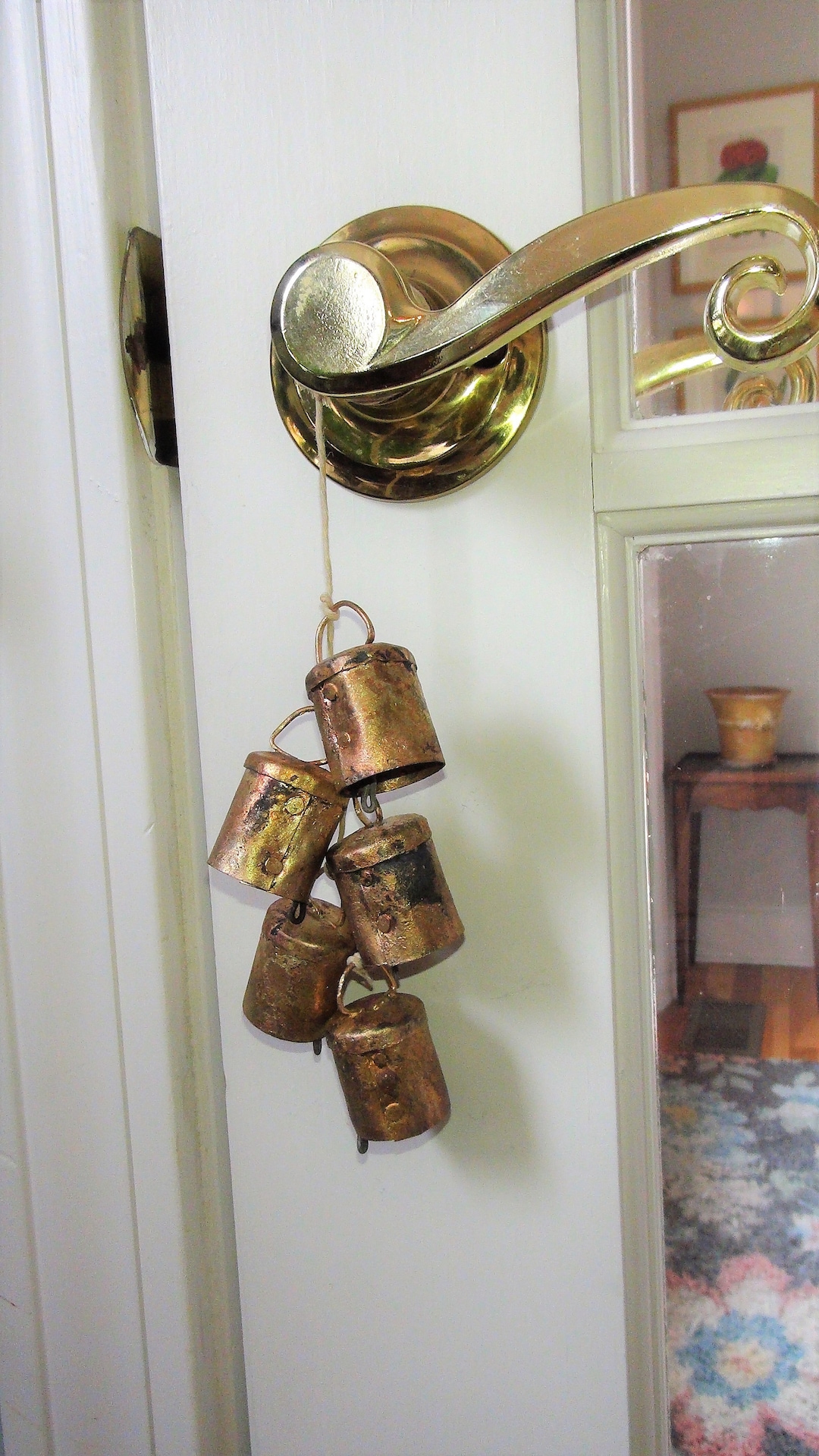 Small OLD WORLD Bells in Rustic Gold-5 Bells- 1 1/2" Size-perfect for ...