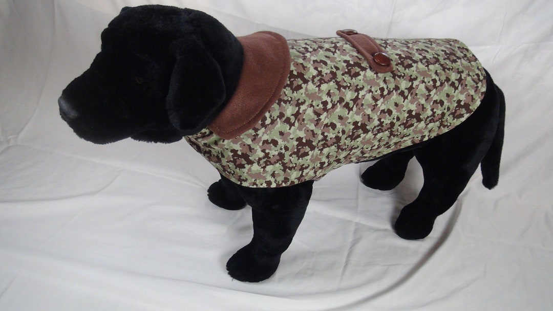 Camouflage Dog Jacket-camo Swag-with Felt Collar and Decorative Tab W ...