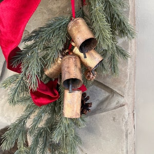 OLD WORLD Bells 5 Beautiful Rustic Gold Bells in Two Sizes Wind Chimes ...