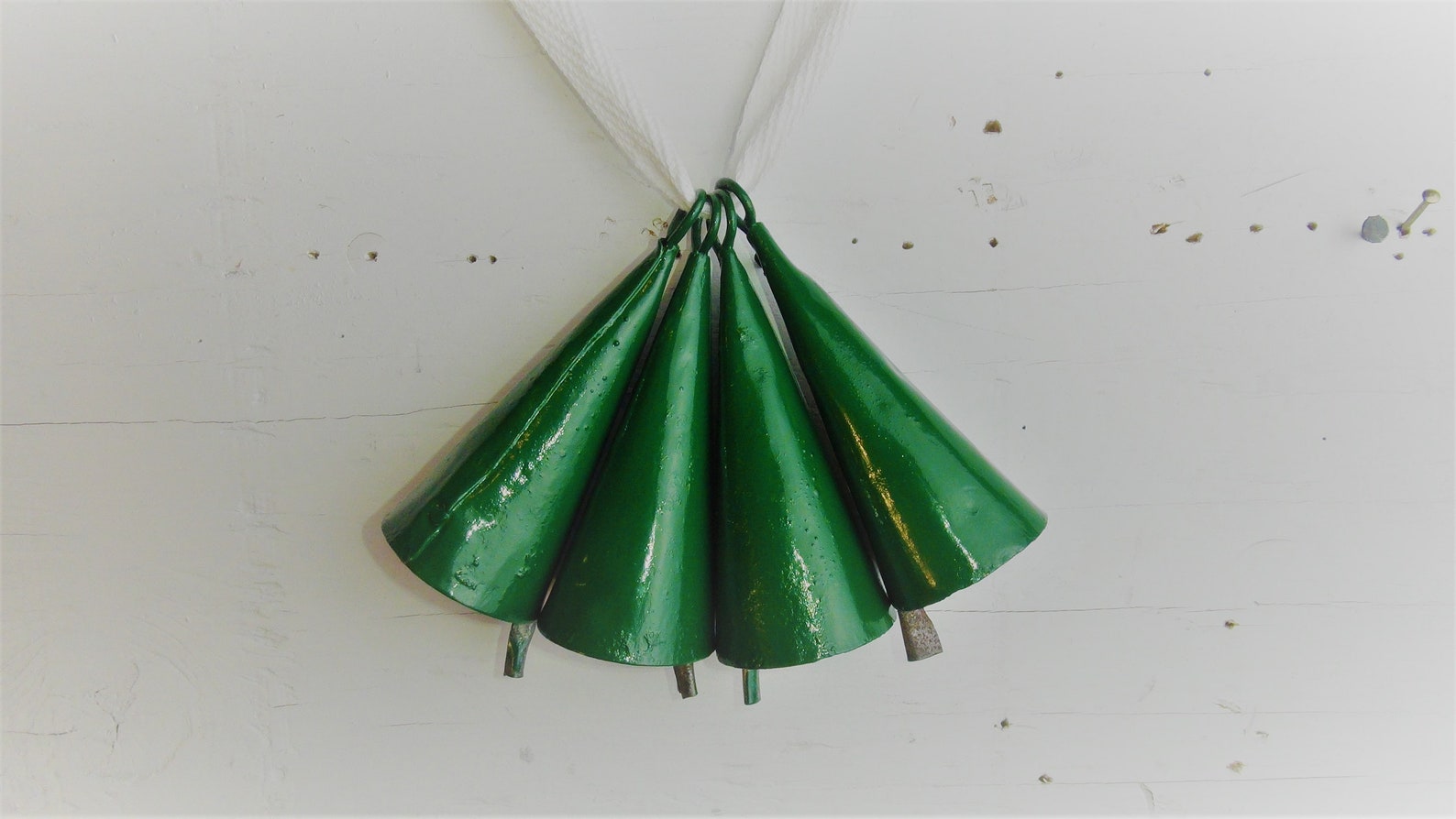 GREEN BELLS for Holiday Decoration-festive Green 3 Bells - Etsy