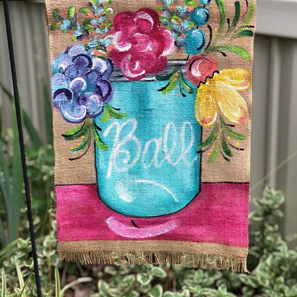 Burlap Garden Flag - Etsy