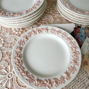 Wedgwood Queensware Pink on Cream Dinner Plates Vintage Plate Set - Etsy