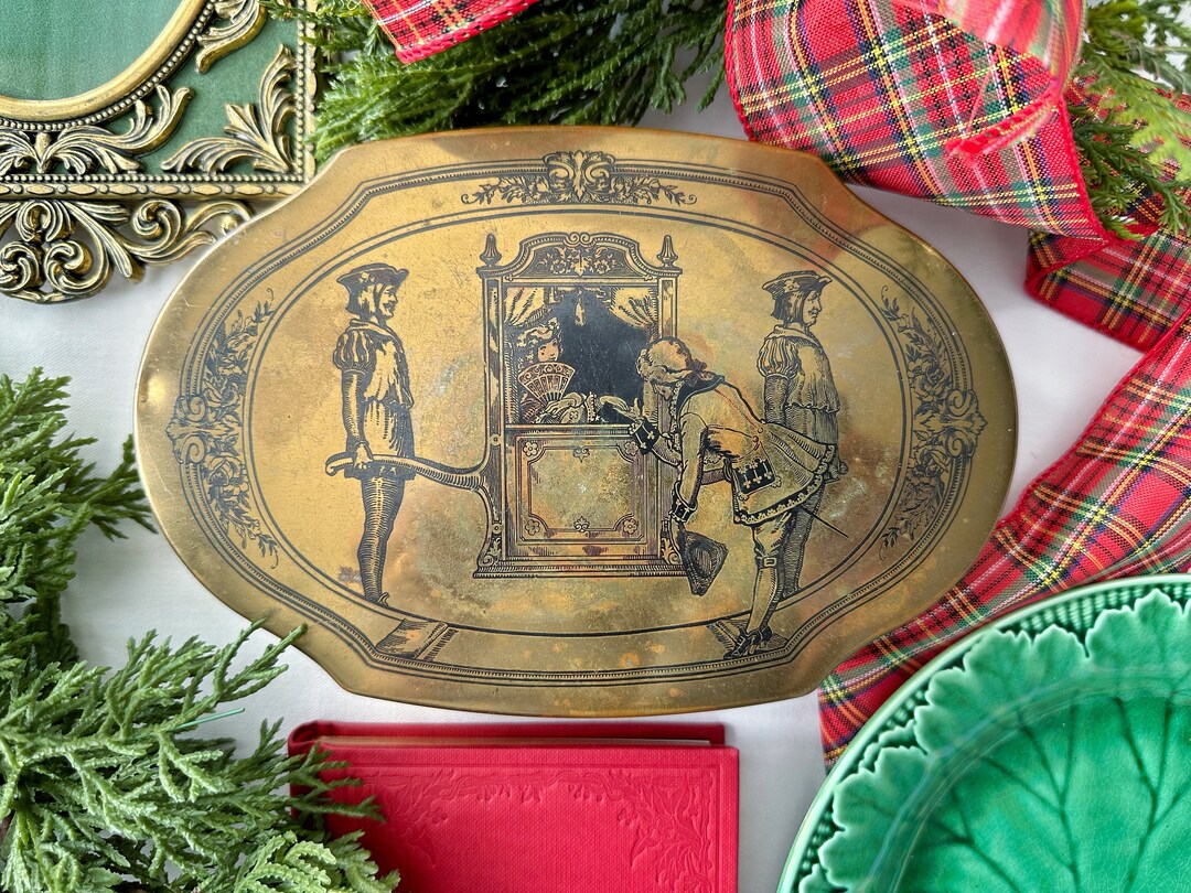 Boston Schrafft's Vintage Candy Tin/brass Box With Black - Etsy