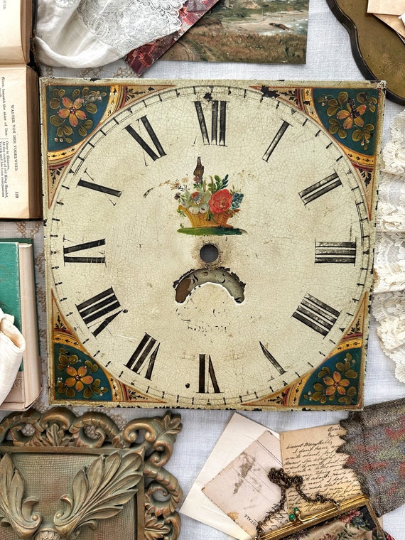 Antique Clock Face With Hands