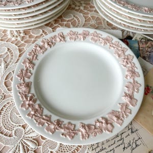 Wedgwood Queensware Pink on Cream Dinner Plates Vintage Plate Set - Etsy