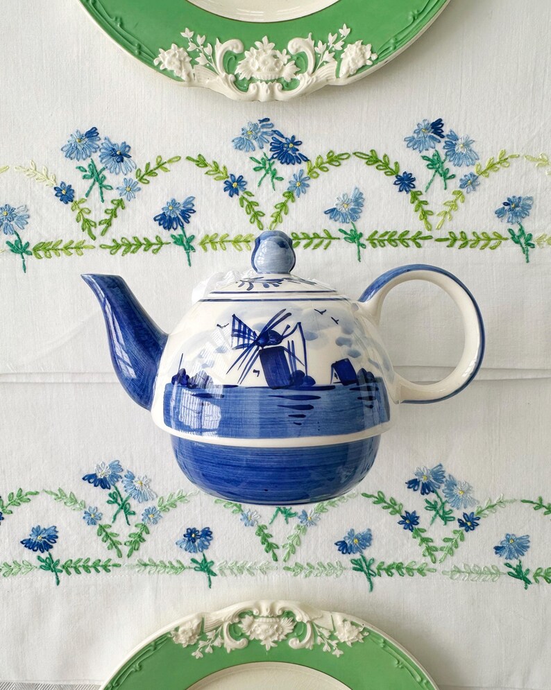 Delft Blue Teapot Hand Painted Mini Tea Pot D.A.I.C - Etsy