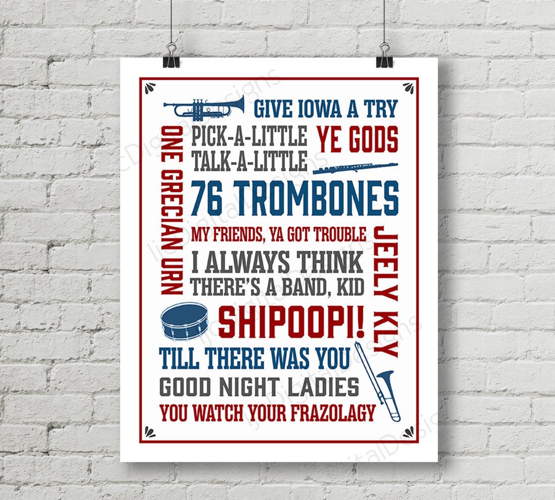 The Music Man Inspired Fan Art, Printable Music Man Musical Quote ...
