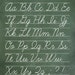 Vintage Alphabet Cursive Classroom Poster Digital Chalkboard Word Art ...