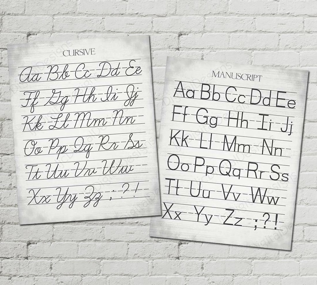 Vintage Farmhouse Alphabet Classroom Poster Digital Word Art 16x20 ...