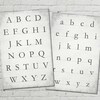 Vintage Alphabet Manuscript Print Classroom Poster Digital Chalkboard ...