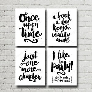 Printable Reading Quotes, Sayings, Book Quotes, Library Wall Art Decor ...
