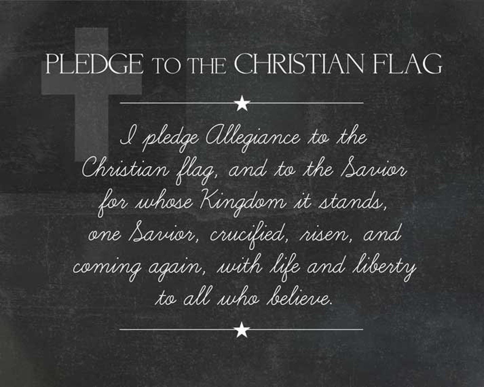 Pledge of Allegiance Pledge to the Bible Pledge Christian - Etsy
