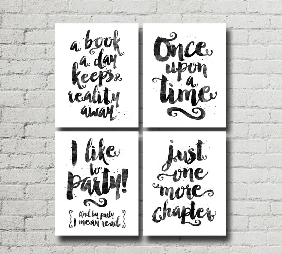 Printable Reading Quotes, Sayings, Book Quotes, Library Wall Art Decor ...