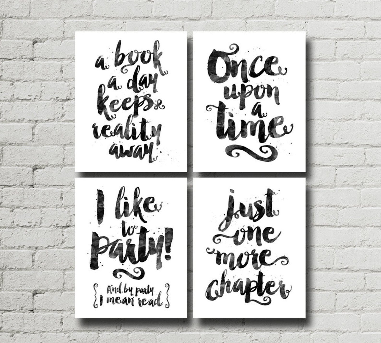 Printable Reading Quotes Sayings Book Quotes Library Wall - Etsy