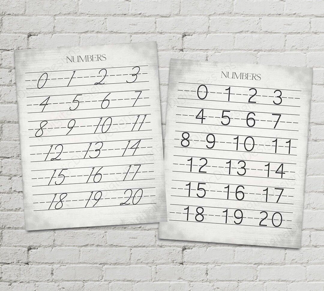 Vintage Farmhouse Alphabet Numbers Classroom Poster Chart Digital ...