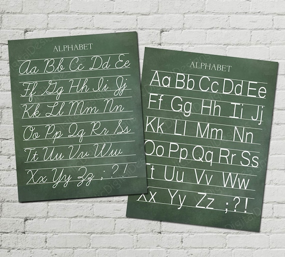 Cursive Alphabet Poster, 45% OFF | www.oceanproperty.co.th