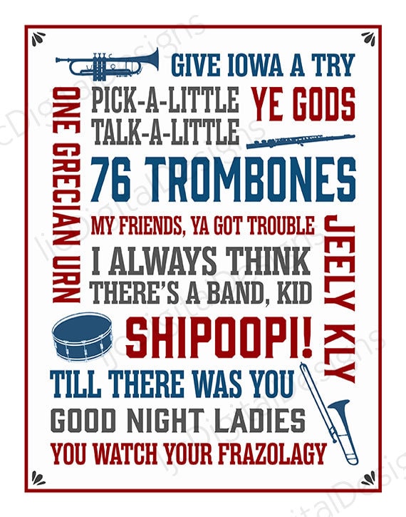 The Music Man Inspired Fan Art, Printable Music Man Musical Quote ...