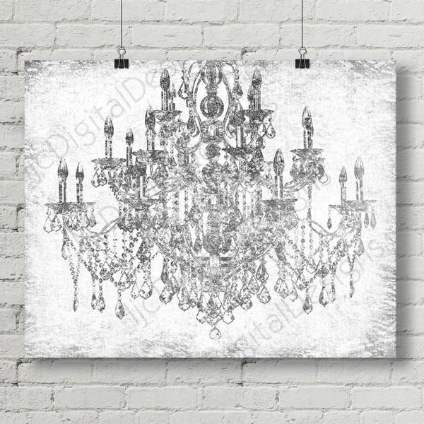 Chandelier Print - Etsy