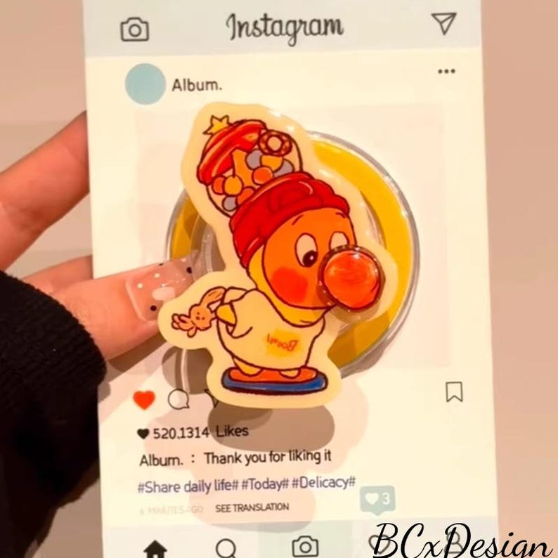 Albur Cartoon Magnetic Stand Case iPhone 17/16/15 Pro Max, Orange ...