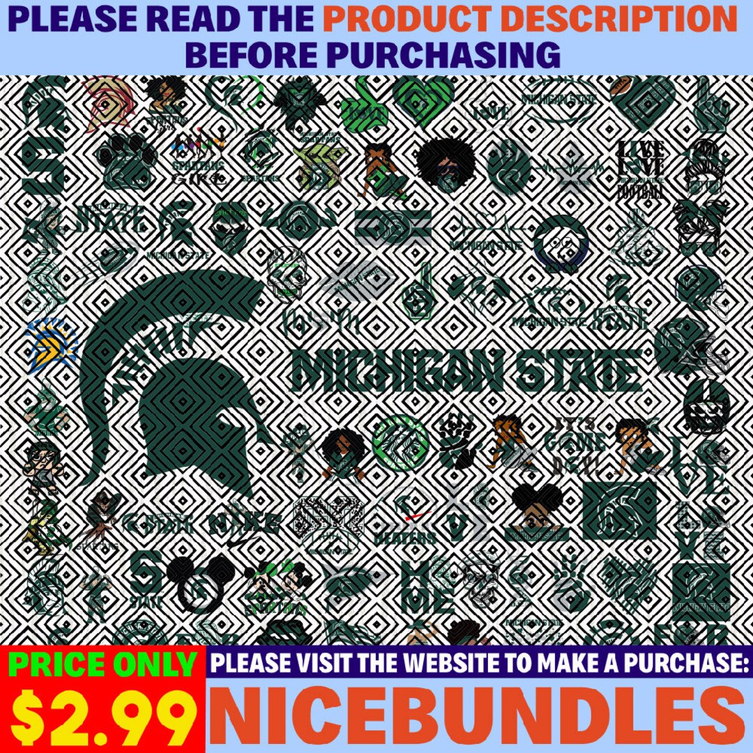 89 Files Michigan-state-spartans Team Bundle Svg - Etsy