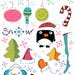 Winter Clipart Cute Holiday Clip Art Hand Drawn Icons Cute ...