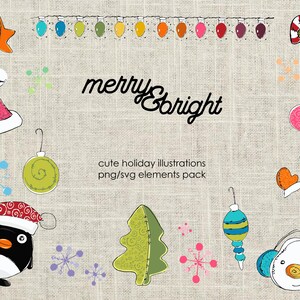 Winter Clipart Cute Holiday Clip Art Hand Drawn Icons Cute ...