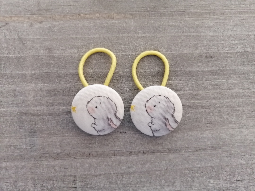 Bunny Hair Elastics, Rabbit Hair Elastics, Hair Ties for Girls, Fabric ...