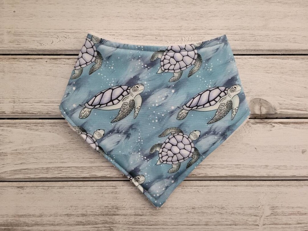 Turtle Bandana Drool Bib for Baby - Etsy