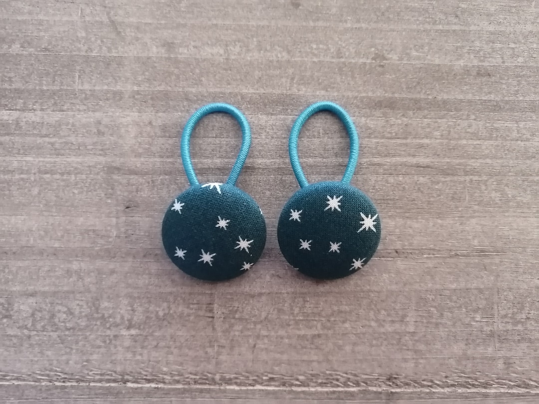 Star Hair Elastics, Hair Elastics, Girl Hair Elastics, Fabric Button ...