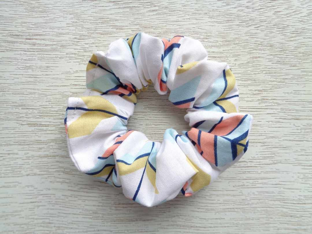 Boho Scrunchie, Feather Scrunchie, White Scrunchie, Hair Scrunchie ...