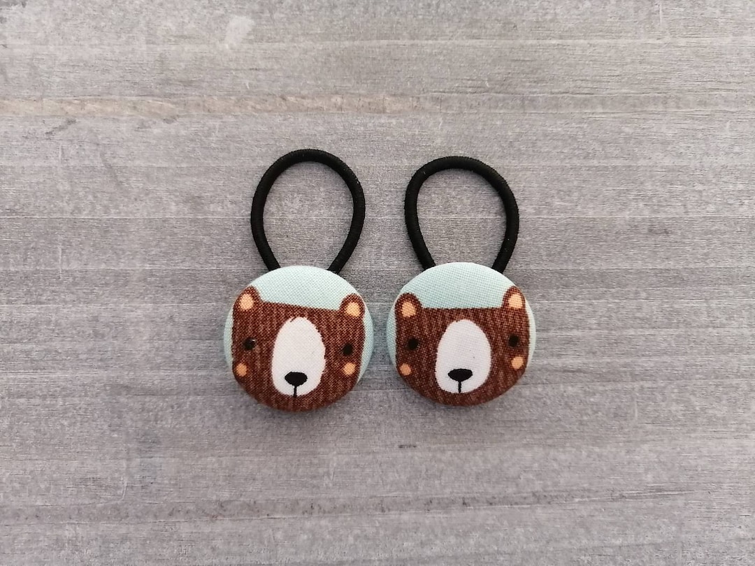 Bear Hair Elastics, Animal Hair Elastics, Hair Ties For Girls, Fabric ...